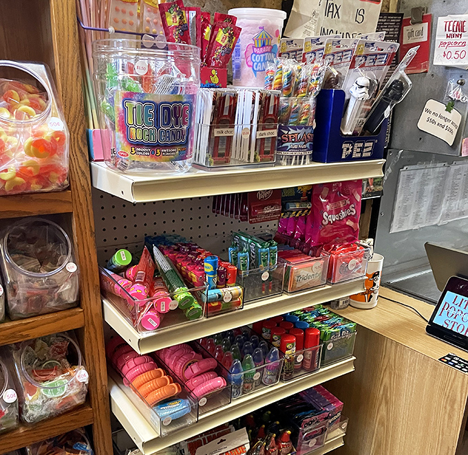 Decisions, decisions! Each clear container holds a different sweet possibility, creating the world's most delicious version of childhood decision paralysis.