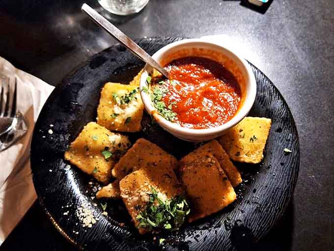 Golden-brown toasted ravioli that crunch, then yield to savory fillings &ndash; the perfect opening act to any Italian feast at Lino's.