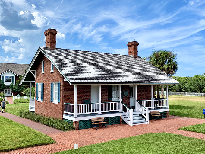 Home sweet lighthouse home! These charming brick cottages once housed the dedicated keepers who maintained the light through storms, wars, and the invention of electricity.