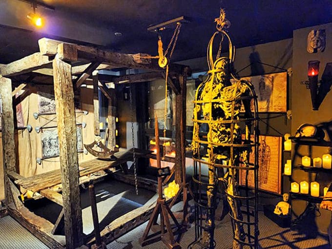 Medieval justice often meant public humiliation in devices like this, where shame was considered as important as physical punishment itself.