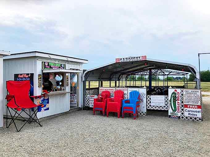 Beyond movies, the Harvest Moon offers carnival delights like this carousel &ndash; because why should fun be limited to just what's on screen?
