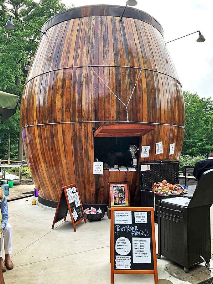 A glimpse into the barrel's service window reveals the inner workings of this unique food stand &ndash; where summer memories are crafted one order at a time.