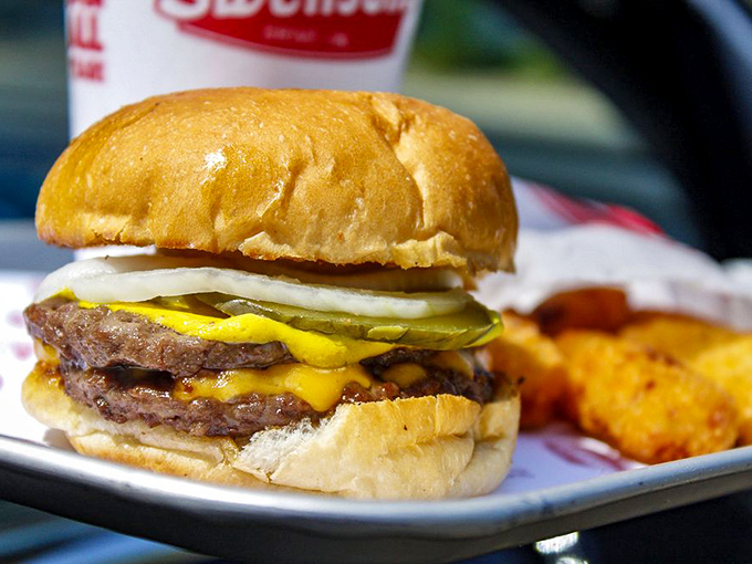 This isn't just any double cheeseburger &ndash; it's a masterpiece of beef, cheese, and secret sauces that makes first-timers wonder where it's been all their lives.