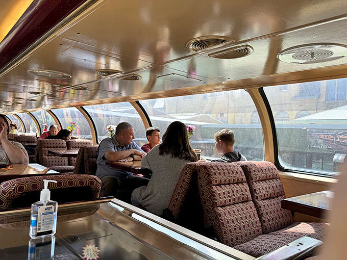 Conversation flows as easily as the scenery in the observation car, where strangers often become friends by journey's end.
