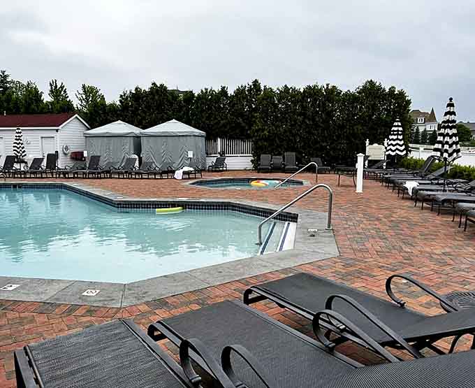 The pool area offers that perfect vacation balance: just enough activity options to prevent boredom, plenty of lounging space for dedicated relaxers.