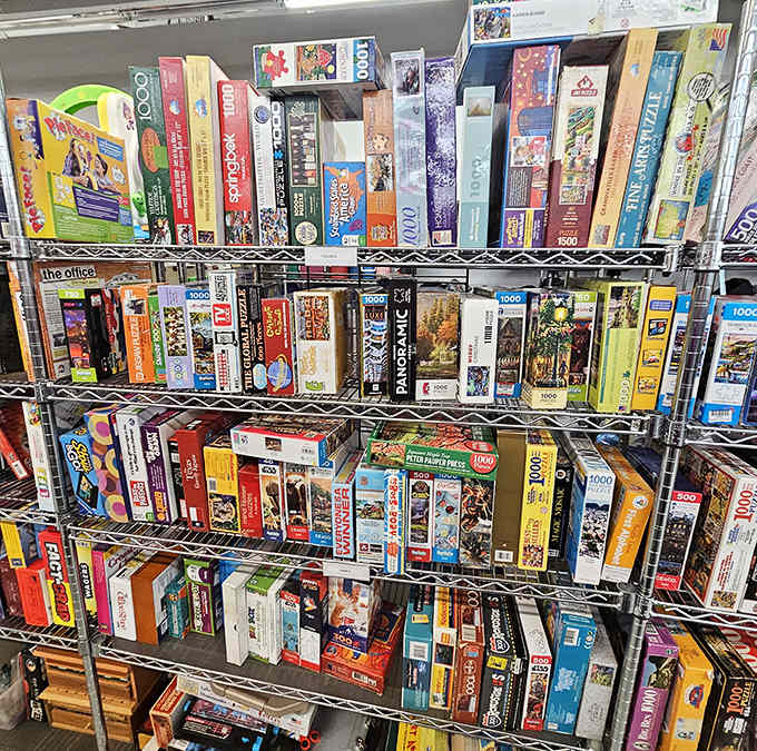 Board games and puzzles with all their pieces intact &ndash; a miracle in the thrifting world and a gateway to family fun nights.