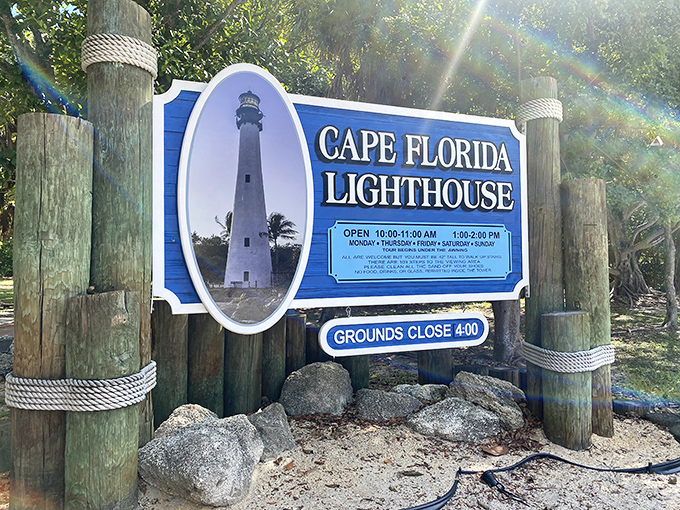 The welcoming sign reminds visitors they're about to experience a slice of Old Florida that's miraculously escaped the developer's bulldozer.