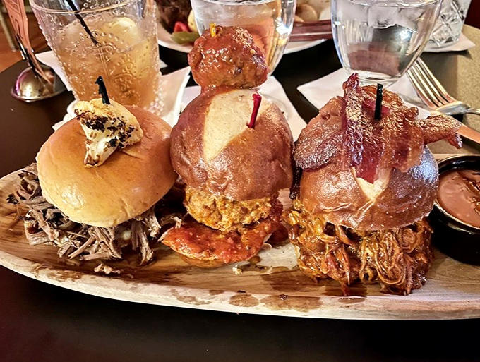 These sliders aren't just sandwiches – they're tiny ambassadors of flavor that make sharing feel like a generous act of willpower.