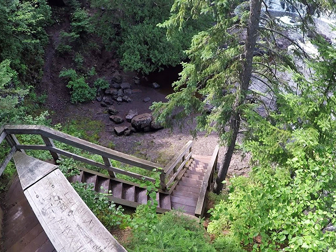 These wooden steps aren't just trail infrastructure&mdash;they're Minnesota's version of the Spanish Steps, minus the tourists and gelato vendors.