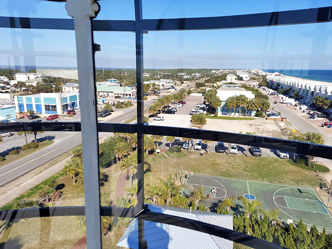 The classic pairing of white lighthouse tower and red brick keeper's house creates that quintessential coastal scene that has launched a thousand jigsaw puzzles.