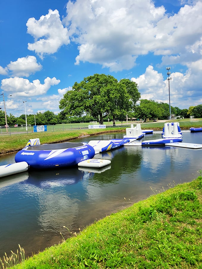 The water obstacle course &ndash; where adults rediscover their inner child and outer core muscles simultaneously.