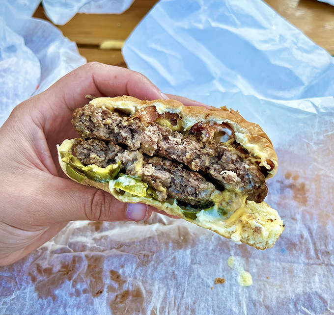 This isn't just any burger &ndash; it's a masterpiece of juicy beef, melted cheese, and fresh toppings that puts fancy restaurants to shame.