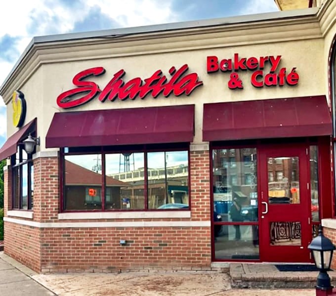 Shatila Bakery's elegant storefront in Dearborn hints at the Middle Eastern sweet paradise waiting inside.