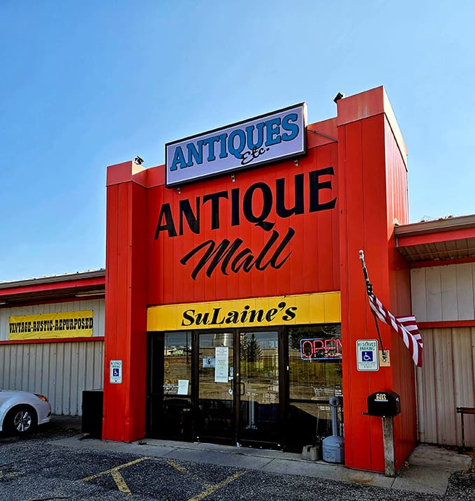 Sulaine's vibrant storefront promises adventures within, where decades of history await in the form of furniture, collectibles, and vintage memorabilia.