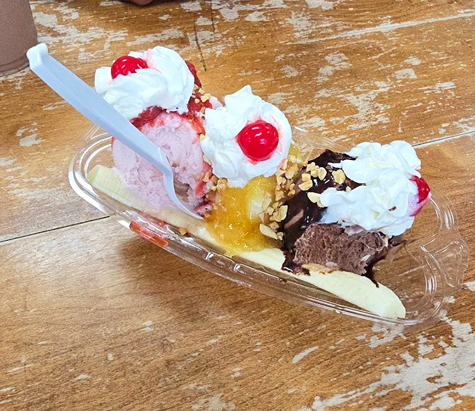 A symphony of flavors in one dish &ndash; this banana split alternative offers multiple taste sensations in every spoonful.