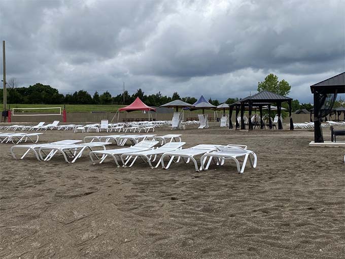 Lounge chairs awaiting sun-seekers &ndash; perfect for that inevitable moment when you realize you're not as young as you used to be.