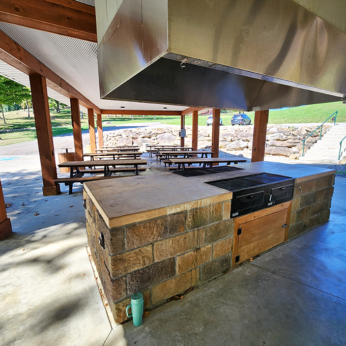 Berlin Township Park's outdoor kitchen pavilion promises community gatherings where food and laughter flow freely.