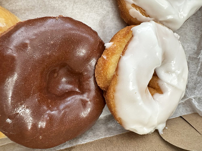 These chocolate and vanilla cake donuts aren't just breakfast &ndash; they're edible therapy, with that perfect balance of tender crumb and sweet glaze.