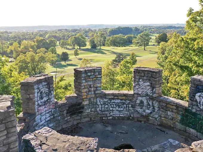 From the castle's crown, Cincinnati unfolds before you &ndash; rolling hills and distant cityscape worth every step of the climb.