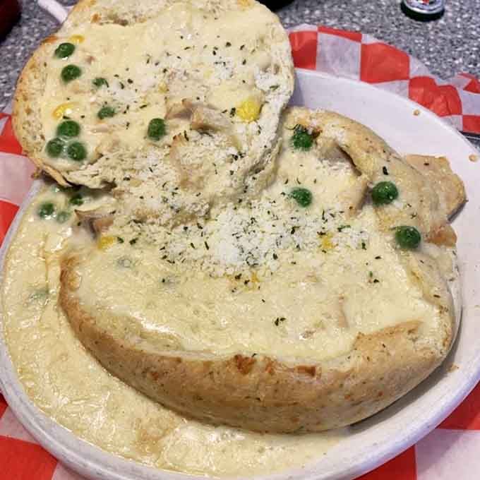 Comfort food perfection: a chicken pot pie that would make grandmothers everywhere nod in approval.