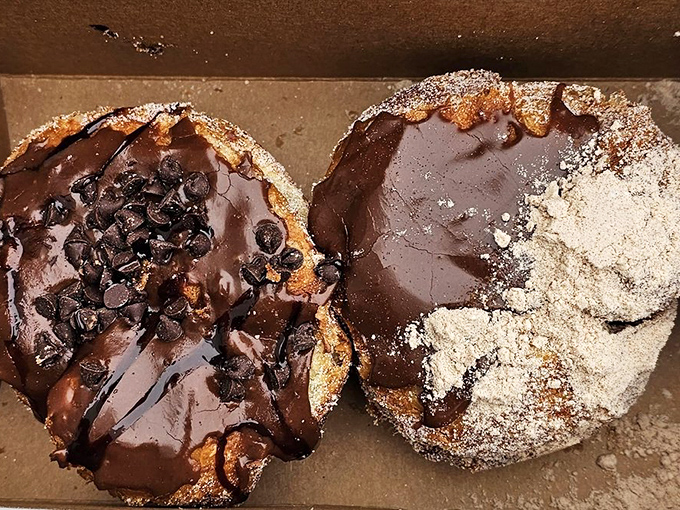 Chocolate squared and cinnamon-sugar perfection side by side &ndash; proof that sometimes the hardest choice is between two perfect options.