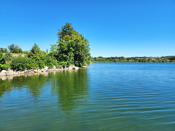 Delagoon Park's pristine waters invite swimmers during Minnesota's brief but passionate love affair with summer temperatures.