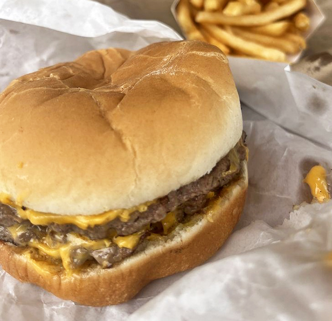 Cheesy perfection: The double cheeseburger that makes you question why you'd ever need anything fancier than this melty masterpiece.