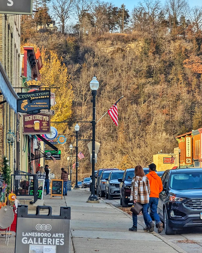 Downtown's colorful storefronts line up like a rainbow decided to open a bunch of small businesses and actually succeeded at it.