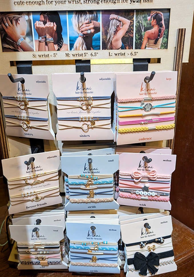 Who knew hair ties could be so stylish? These clever bracelet-ties solve the "where did I put my hair elastic?" dilemma with fashionable flair.