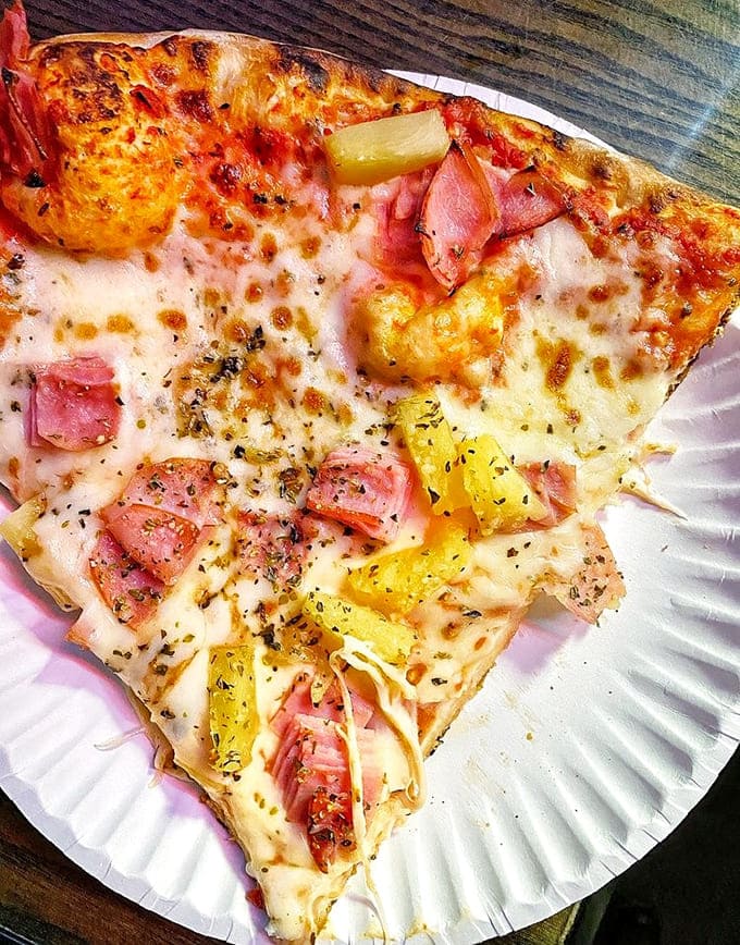Hawaiian pizza that settles the great pineapple debate &ndash; yes, it belongs, especially when paired with a heated round of Donkey Kong.