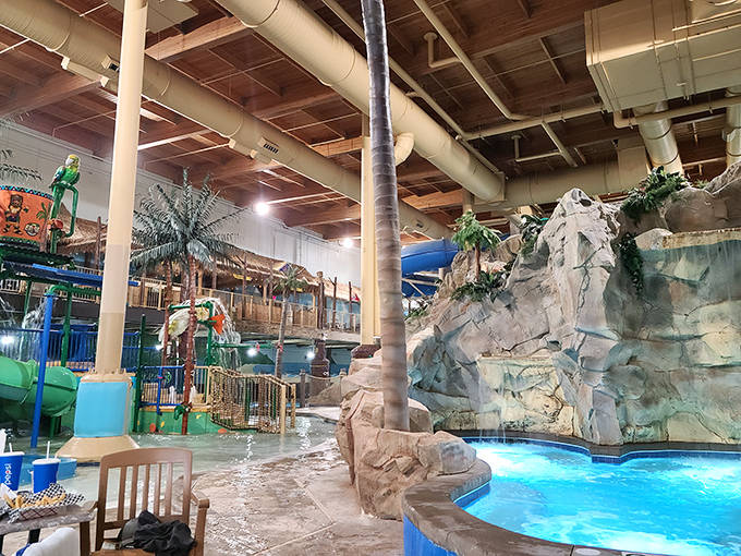The indoor waterpark transforms Minnesota winters into tropical getaways, where artificial rocks and real splashes create memories that last beyond swimsuit season.