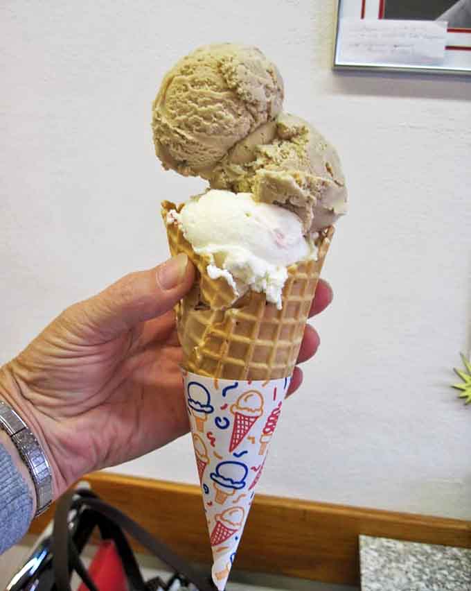 Two scoops of heaven in a handmade waffle cone &ndash; the way ice cream was meant to be experienced, no filter needed.