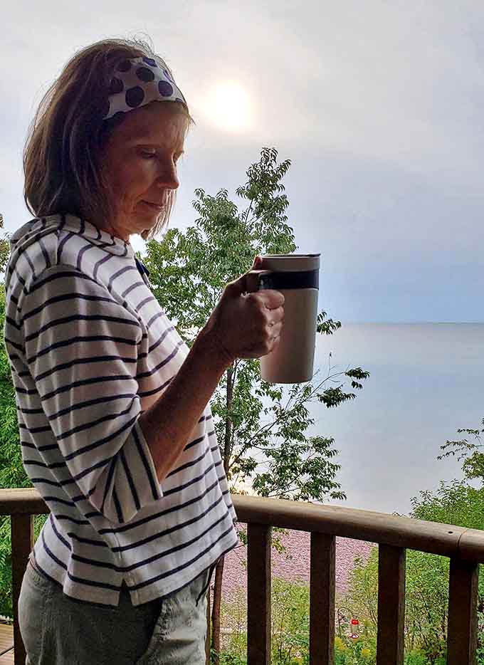Morning coffee tastes better with a Lake Superior backdrop, where the horizon stretches endlessly and possibilities seem just as limitless.