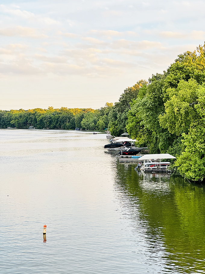 The Scioto River flows serenely past the preserve, a blue highway connecting the city's network of natural spaces.