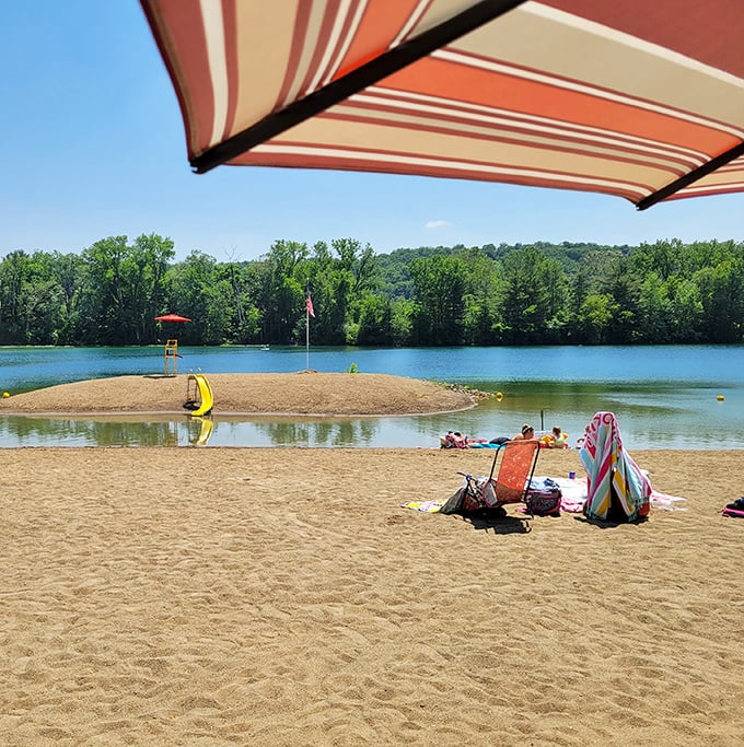 Lake Hudson's sandy shores provide a perfect summer escape, complete with swimming areas and peaceful spots to soak up the Ohio sunshine.