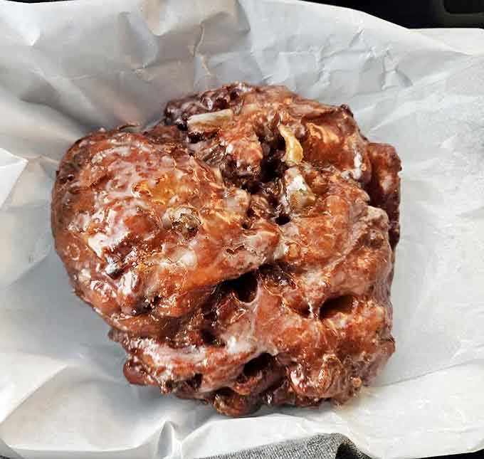 The legendary apple fritter: a craggy, caramelized marvel that's less pastry and more edible treasure map of deliciousness.