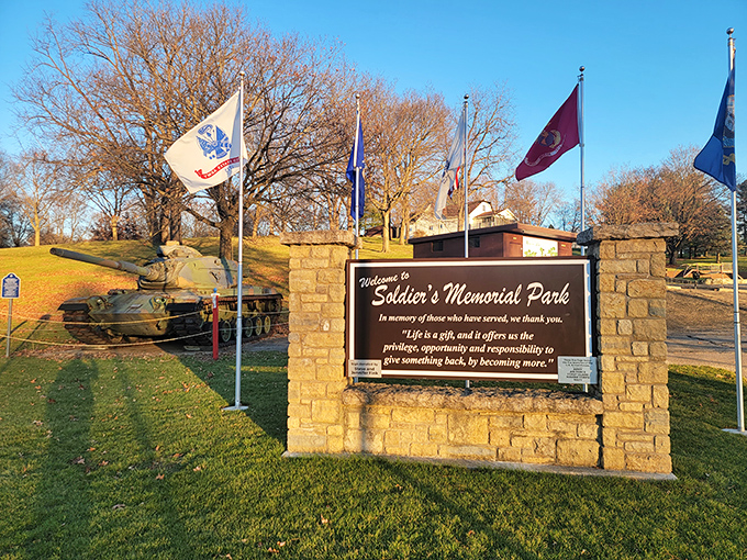 Park: Soldier's Memorial Park honors those who served while offering a peaceful retreat where history and natural beauty converge.