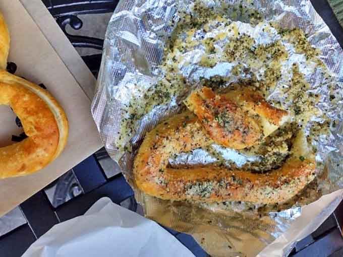 Savory meets spectacular with this garlic and parmesan pretzel, where every bite delivers a perfect balance of chewy dough and aromatic seasoning.