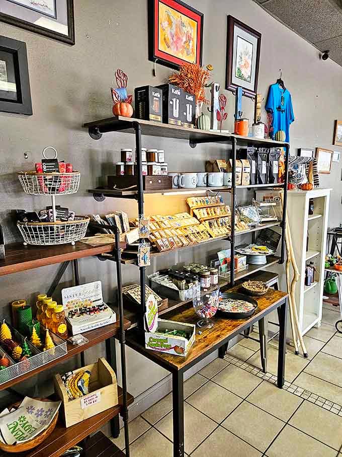 A treasure trove of Michigan-made goodies fills industrial shelves &ndash; like a curated museum where you're actually encouraged to touch (and buy) the exhibits.