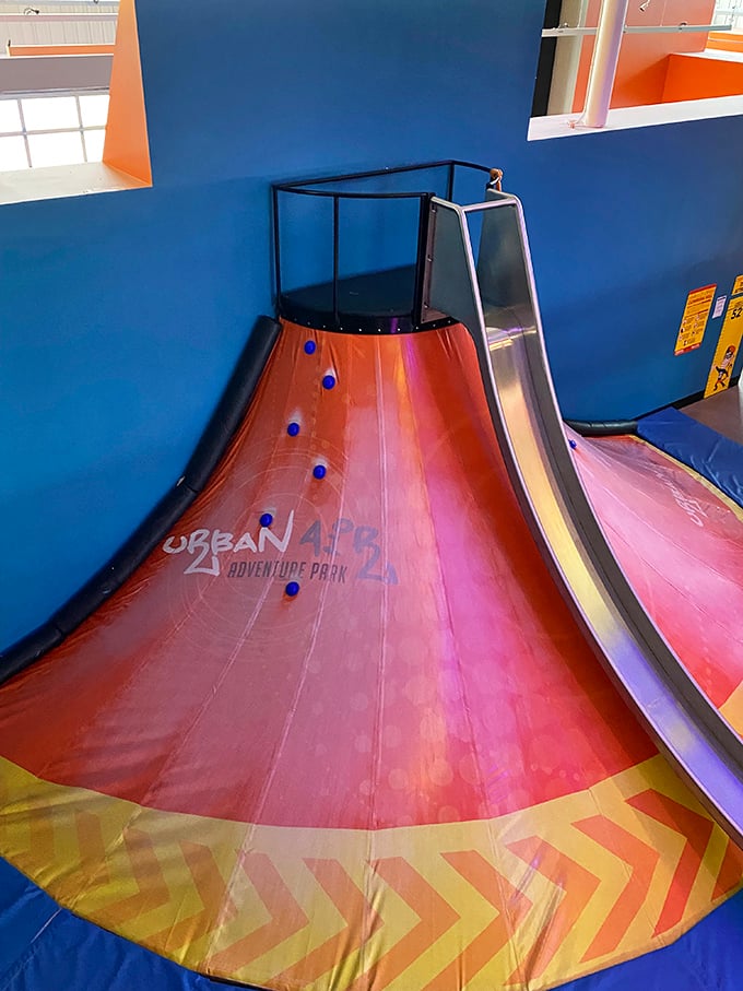 The volcano slide launches thrill-seekers down its slippery slope, proving that what goes up must come down &ndash; spectacularly.