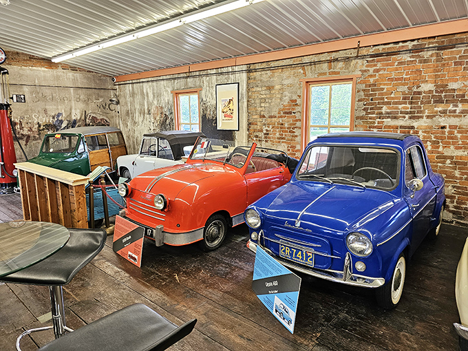 The iconic blue and white microcar makes a Smart Car look like a monster truck &ndash; perfect for parking in spaces others can only dream about.