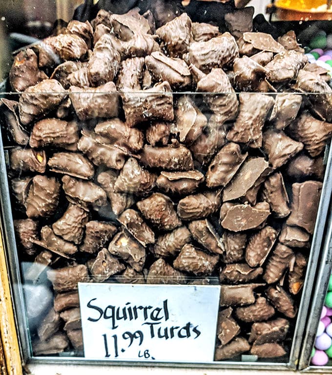 "Squirrel Turds" prove that sometimes the most delicious treats come with the most giggle-inducing names. Chocolate-covered nuts never looked so appealing!