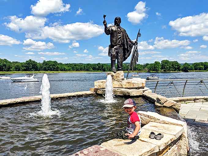 Wabasha's bridge spans the mighty Mississippi, connecting two states while offering spectacular views in all directions.