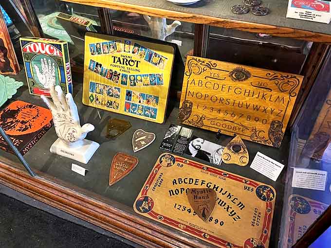 "Yes" to these vintage Ouija boards! Communication devices or parlor games? The museum presents both perspectives with historical context.