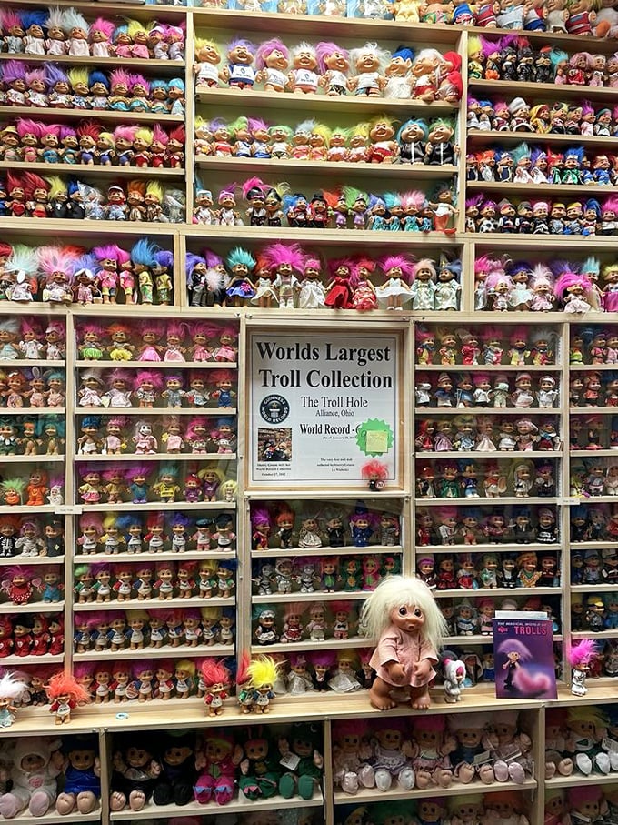 Wall-to-wall trolls create a kaleidoscope of colors that would make even the Rainbow Connection jealous.