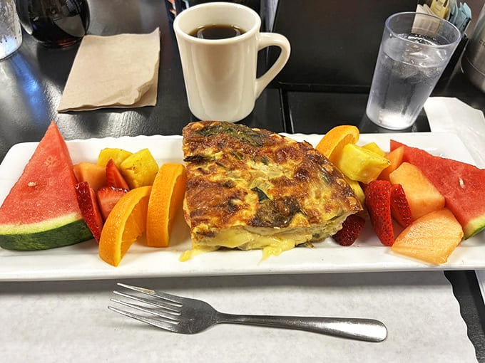 A slice of savory heaven paired with nature's candy &ndash; proof that healthy choices can still feel indulgent.