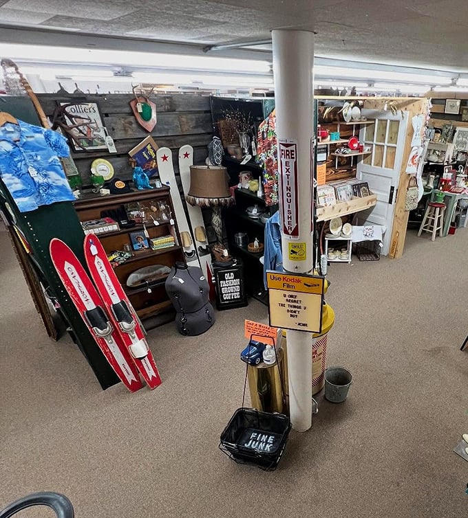 The stairway to heaven for vintage enthusiasts &ndash; each step decorated with license plates tells stories of road trips and American wanderlust from decades past.