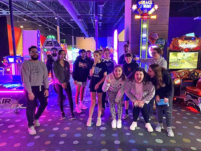 Nothing brings generations together like competitive mini-golf &ndash; watch as teenagers temporarily forget their phones exist in this glowing paradise.