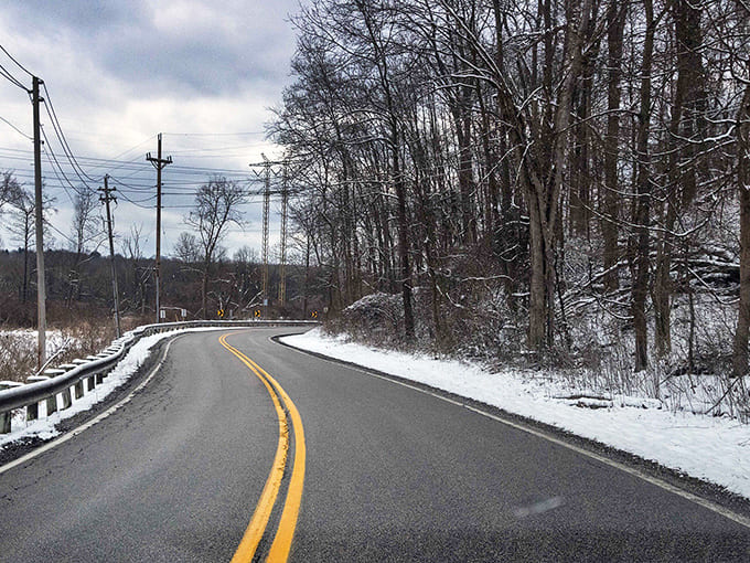 Winter wonderland: Snow transforms Riverview Road into a scene so picturesque, you'll forgive Ohio for the other five months of winter.