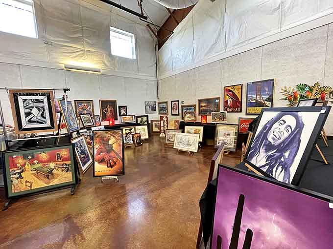 An impromptu gallery where forgotten masterpieces find new admirers. That portrait might just be your home's missing conversation piece!